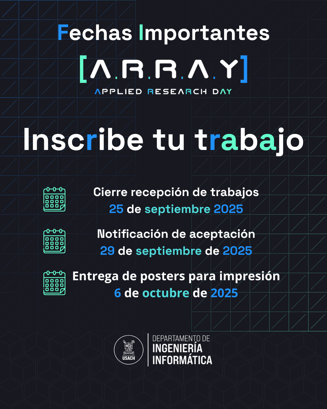 Inscribe tu trabajo para ARRAY 2025